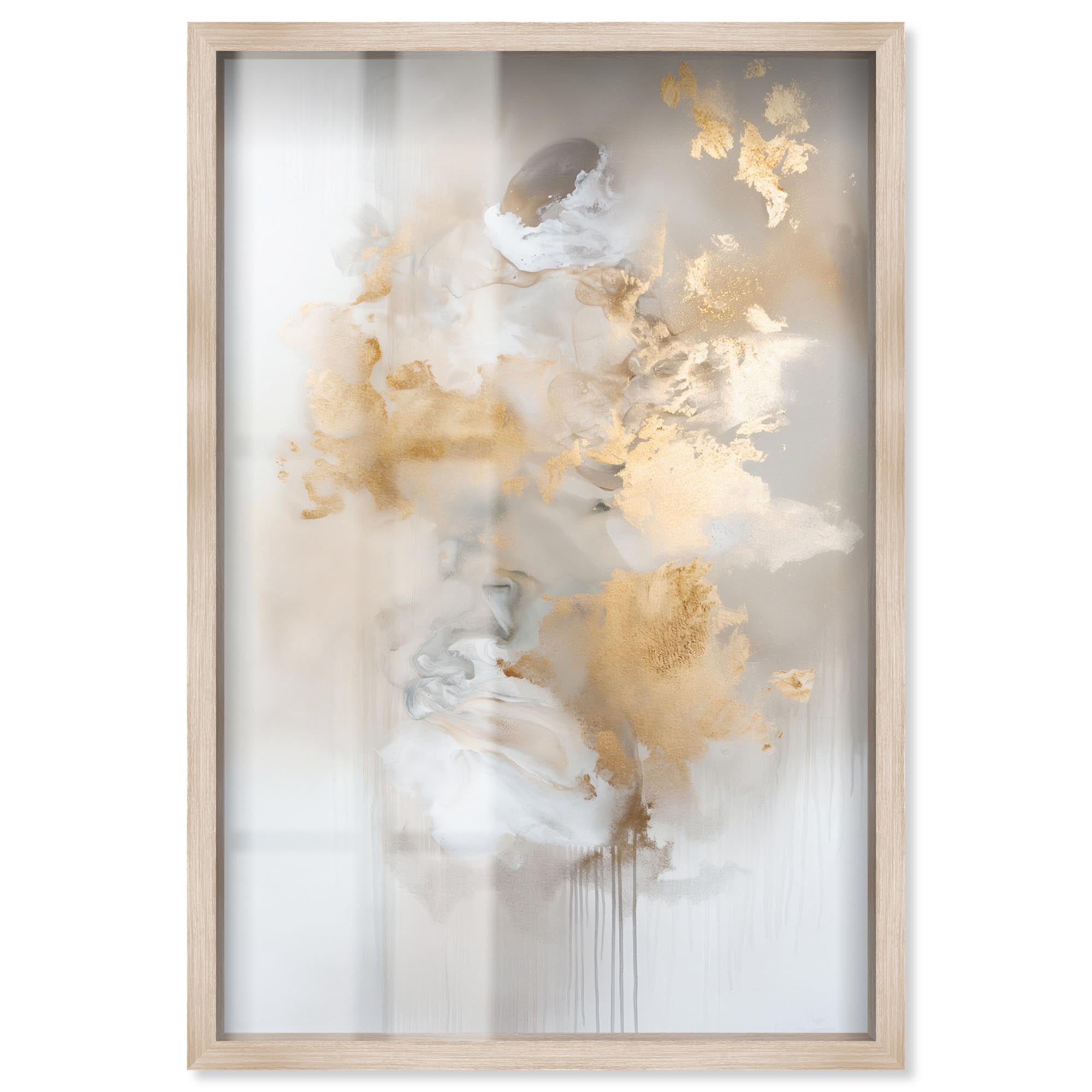 Golden Veil on Cream Shadowbox Print Boho Wall Decor by Art Remedy ...