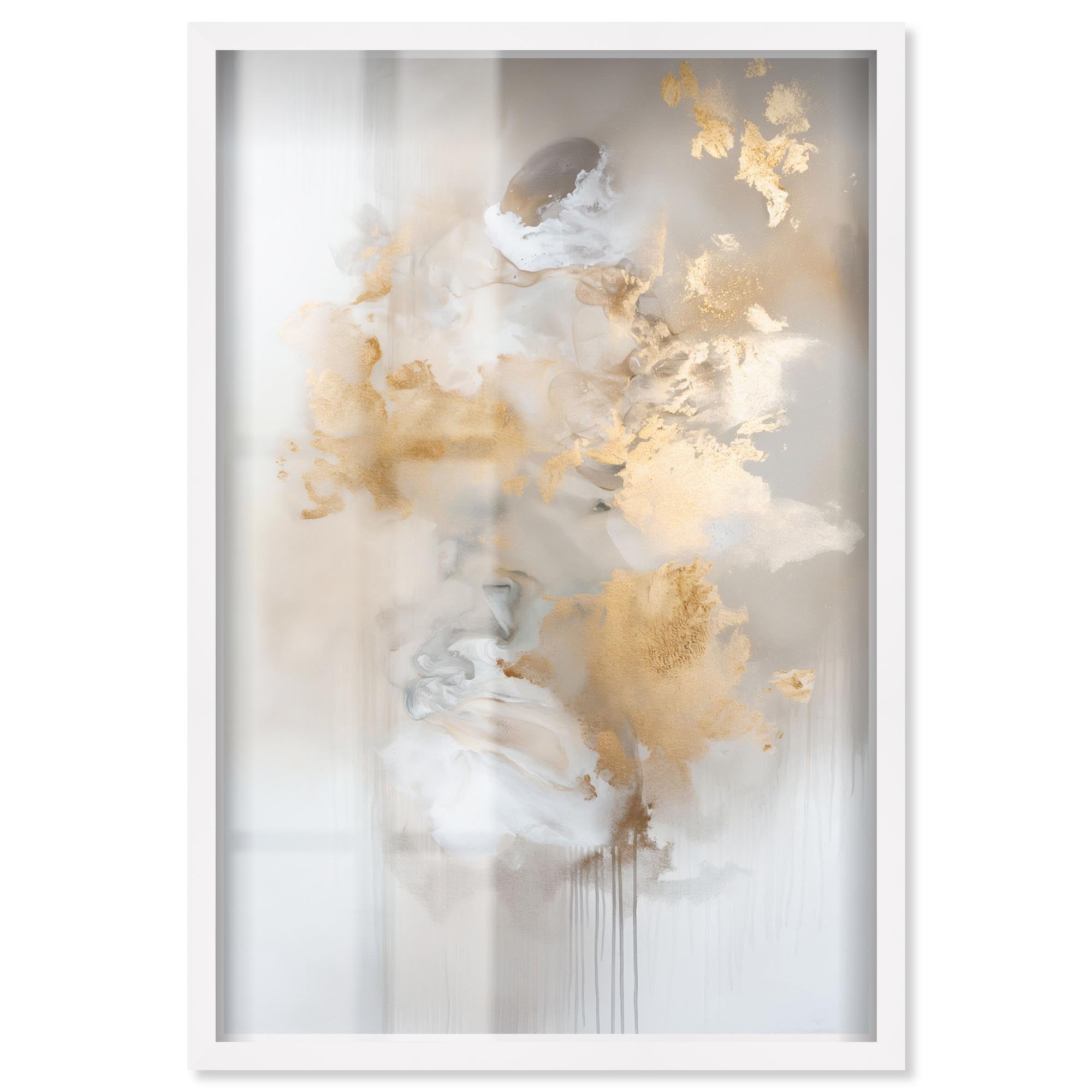 Golden Veil on Cream Shadowbox Print Boho Wall Decor by Art Remedy ...