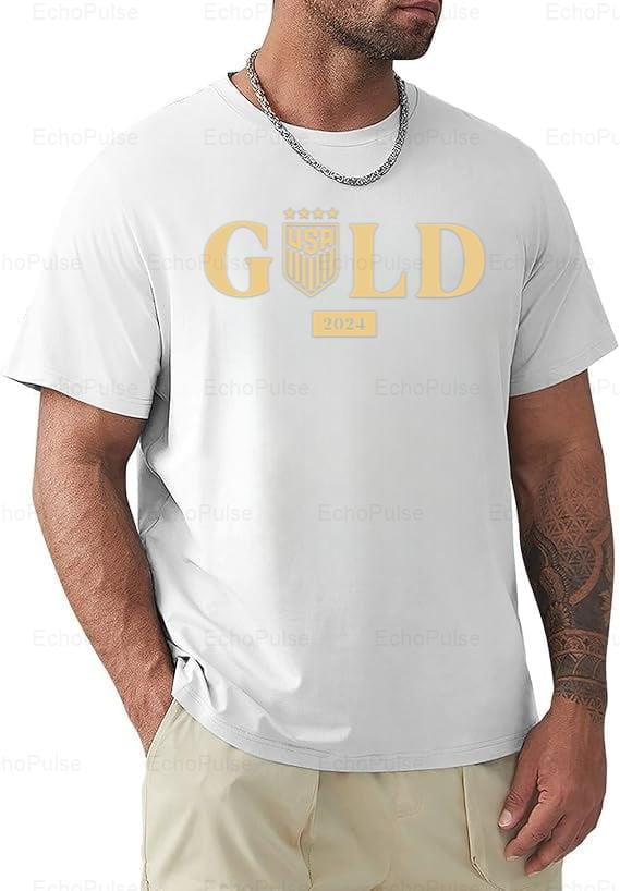 Golden Victory 2024 Stars And Stripes USA Soccer T-Shirt - Walmart.com