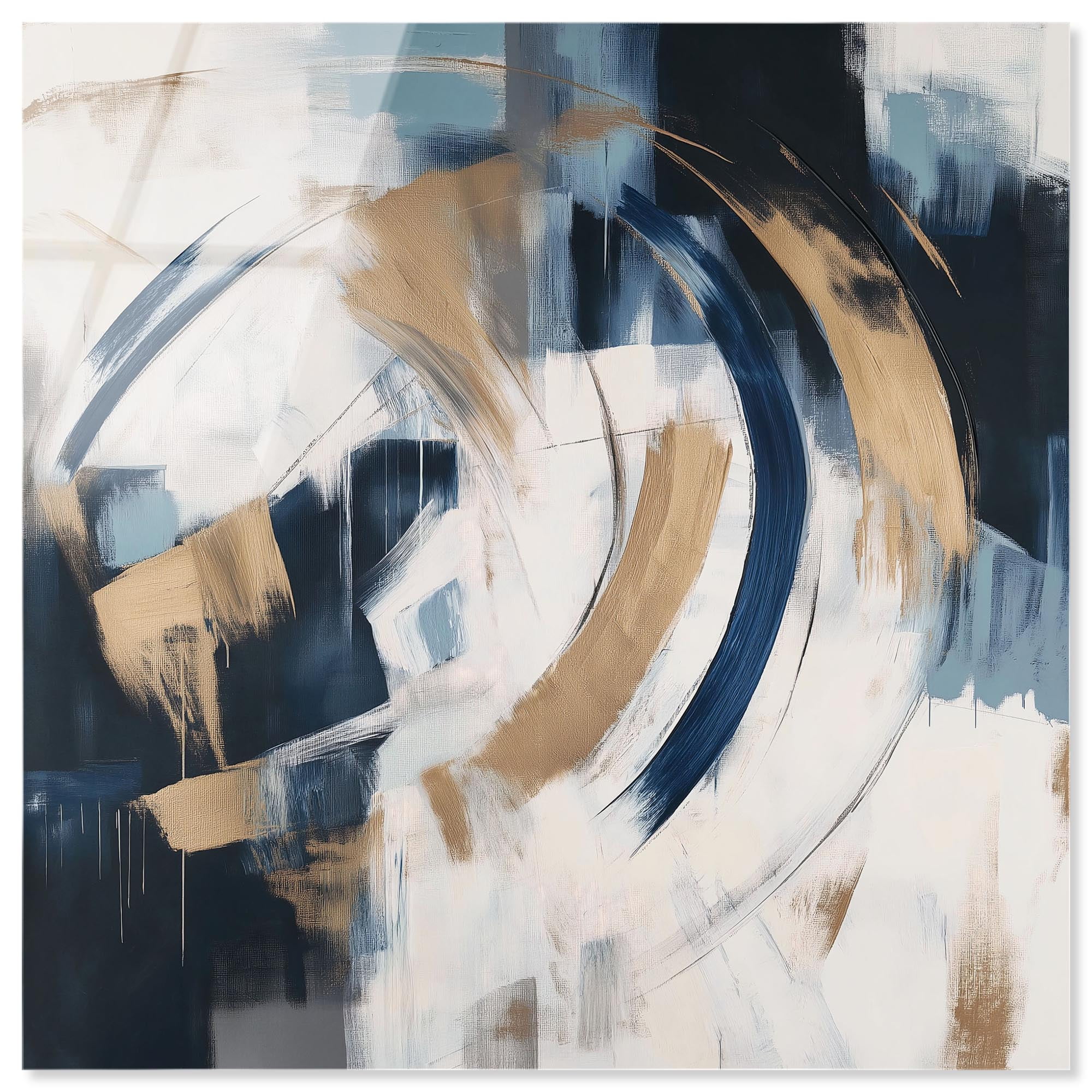 Golden Vortex I Acrylic Modern Wall Decor by Art Remedy, Ready to Hang, 20 x 20 - Walmart.com