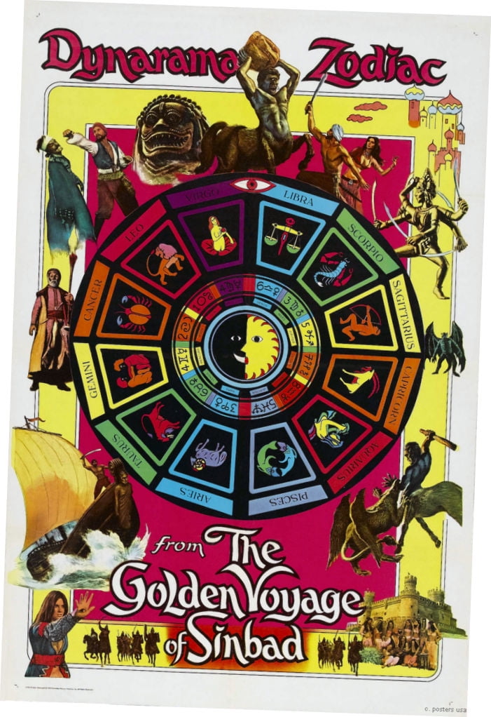 Golden Voyage Of Sinbad poster Metal Sign Art Print 8x12 Multi-Color ...