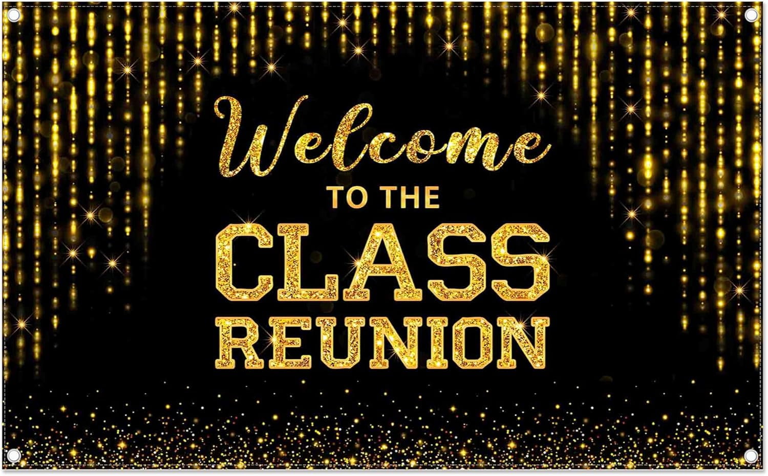 Golden Welcome to The Class Reunion Backdrop 20th 30th 40th Reunion ...