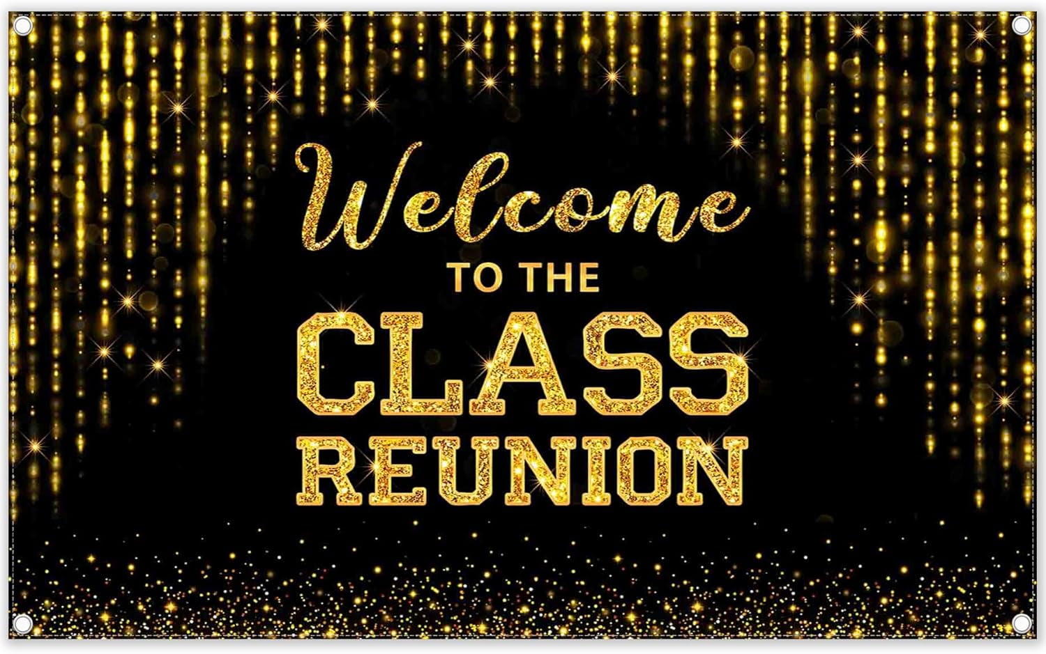 Golden Welcome to The Class Reunion Backdrop 20th 30th 40th Reunion ...
