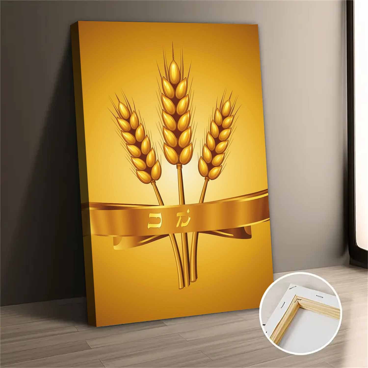 Golden Wheat Canvas Wall Art Print For Bedroom Living Room Home ...