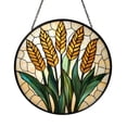 Golden Wheat Field Stained Glass Style Panel Suncatcher – Window Art ...
