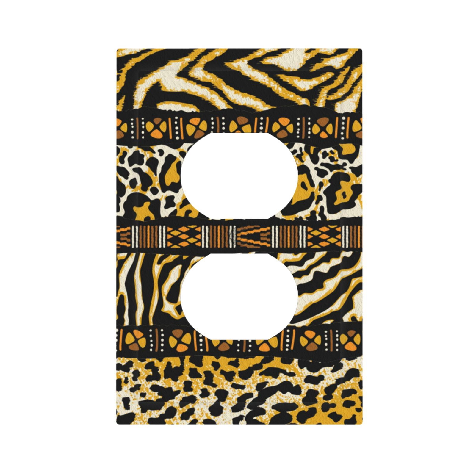 Golden Wild Animal Skins With African Tribal Motifs Light Switch Cover ...