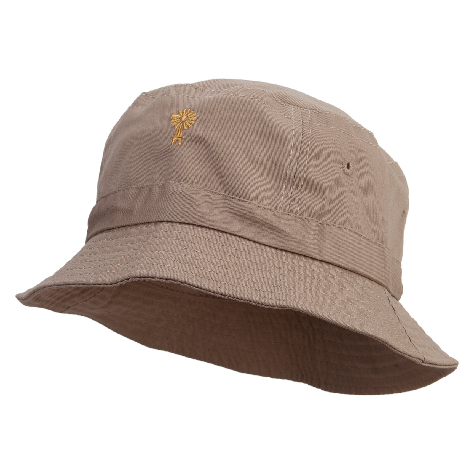 Golden Windmill Farming Embroidered Bucket Hat - Khaki OSFM - Walmart.com