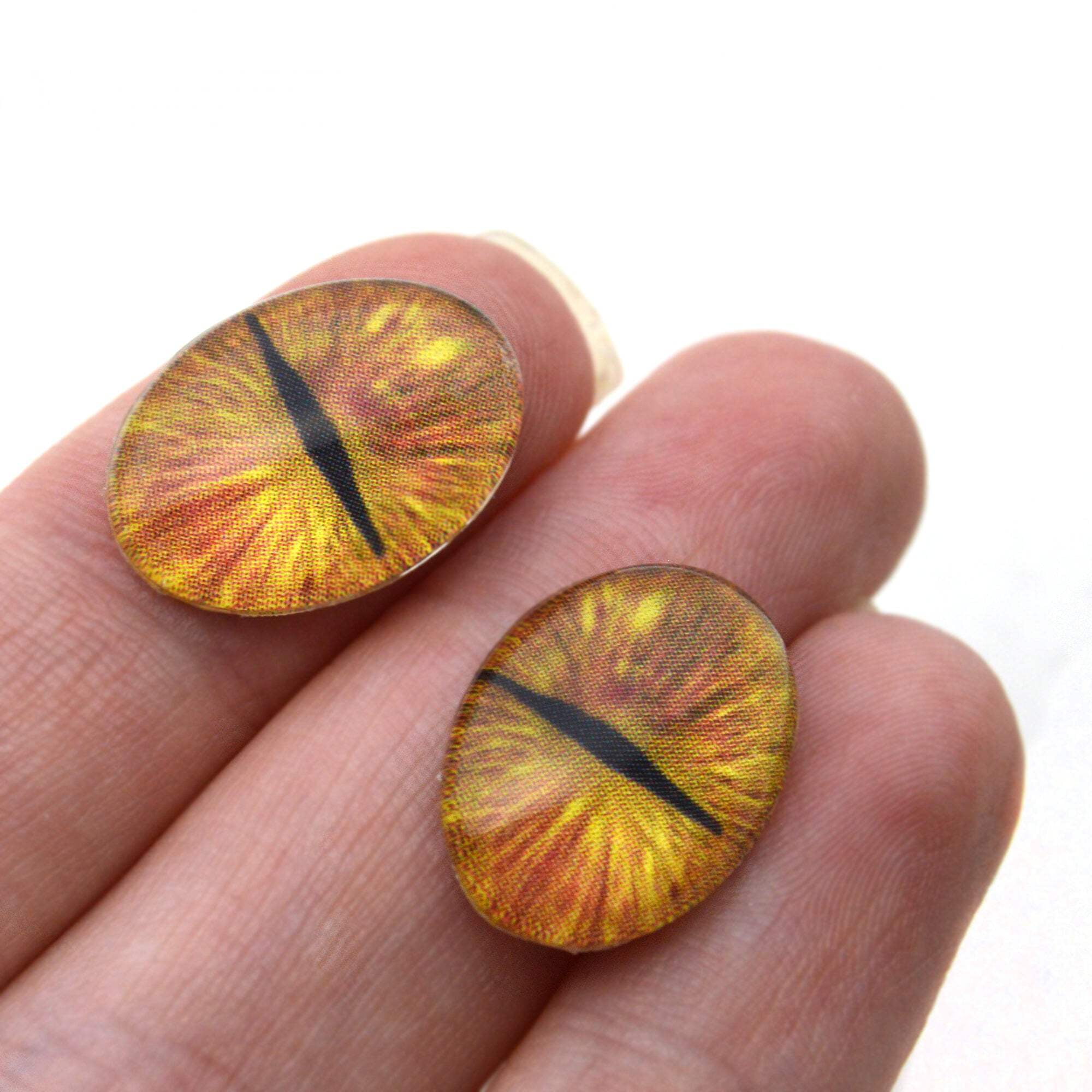 Golden Yellow Dragon Oval Glass Eyes - Walmart.com