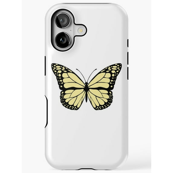 Golden Yellow Monarch Butterfly Aesthetic Modern Art iPhone Case 17 16 ...