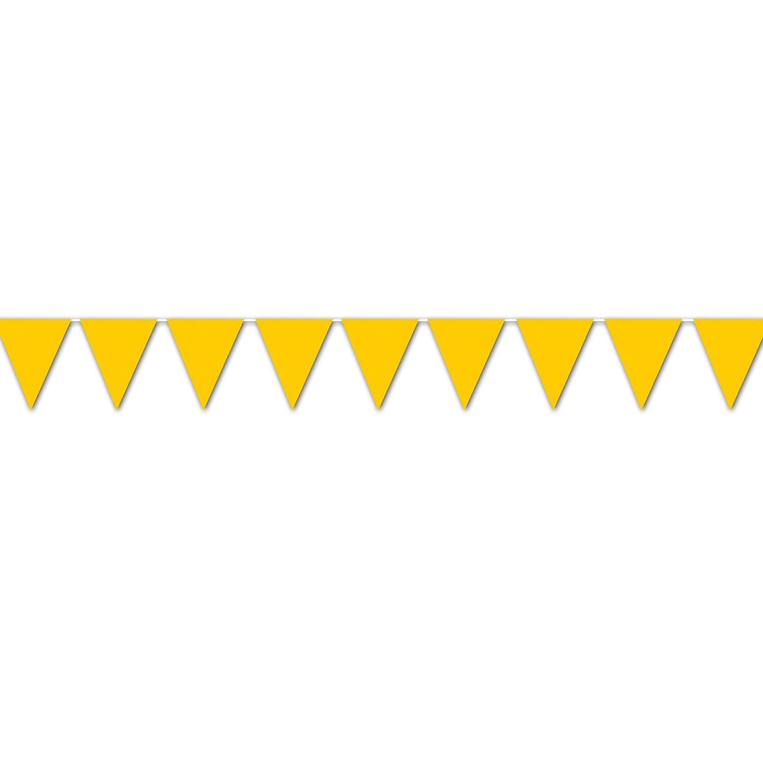 Golden-Yellow Pennant Banner (Pack of 12) - Walmart.com