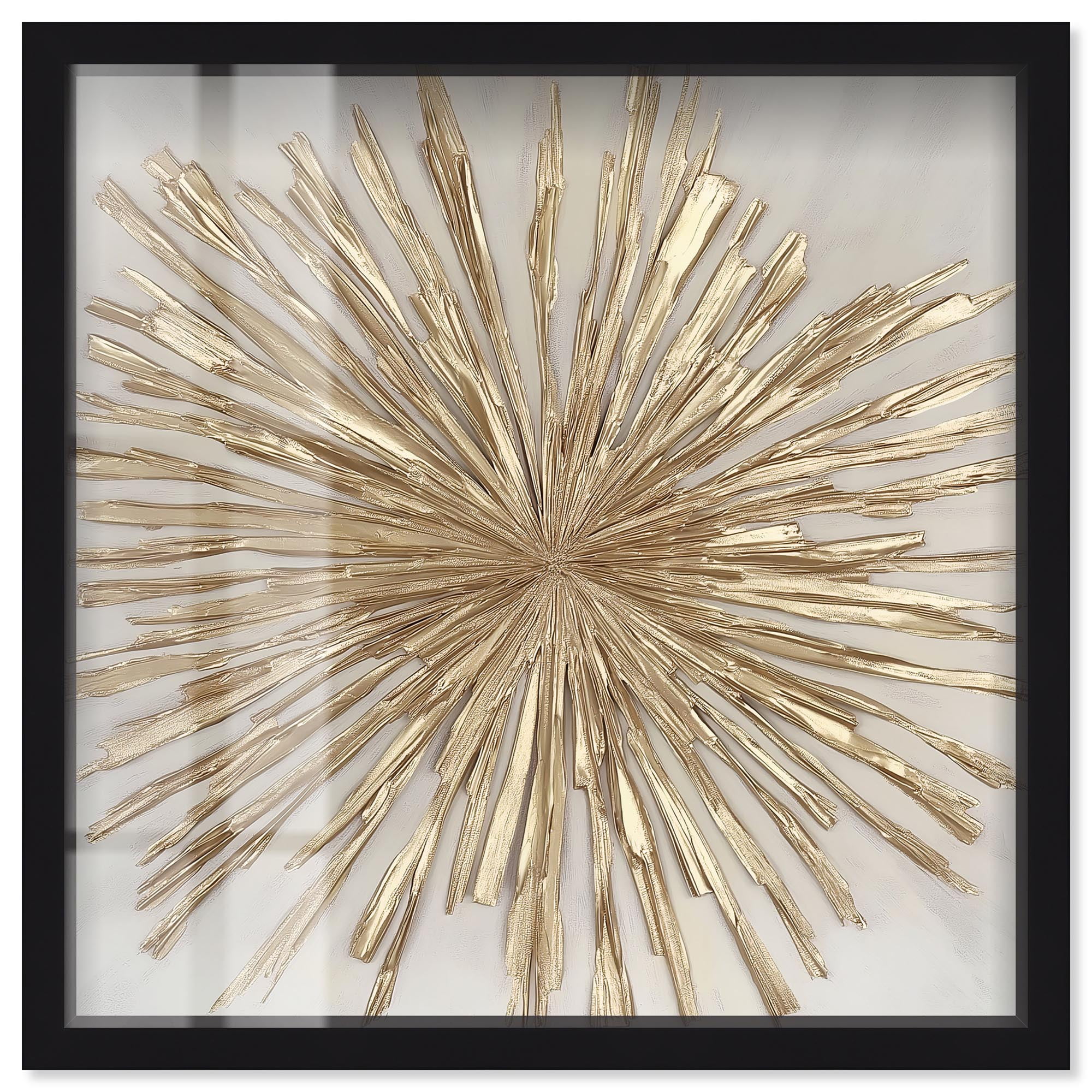 Golden Zenith Shadowbox Print Elegant Nature Art by Art Remedy, Black ...