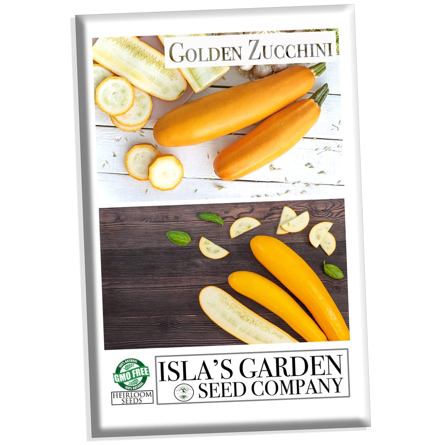 Golden Zucchini Summer Squash Seeds (Cucurbita Pepo) MHD1- Heirloom Non ...
