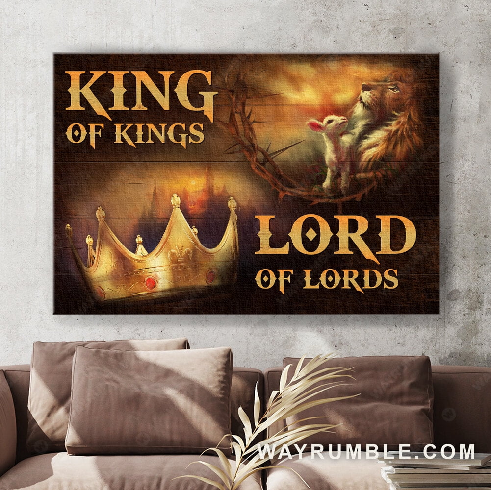 Golden crown, Jesus painting, Lion king, King of Kings, Lord of Lords ...
