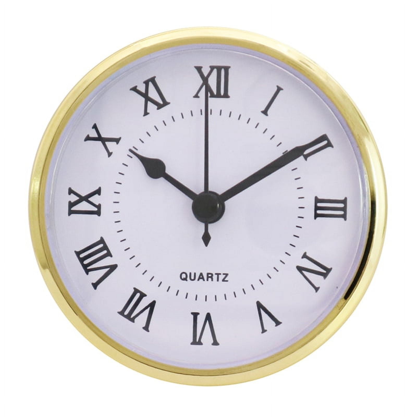 Golden for Rim 90mm Classic Quartz Clock Insert Embedded Mini Wall ...