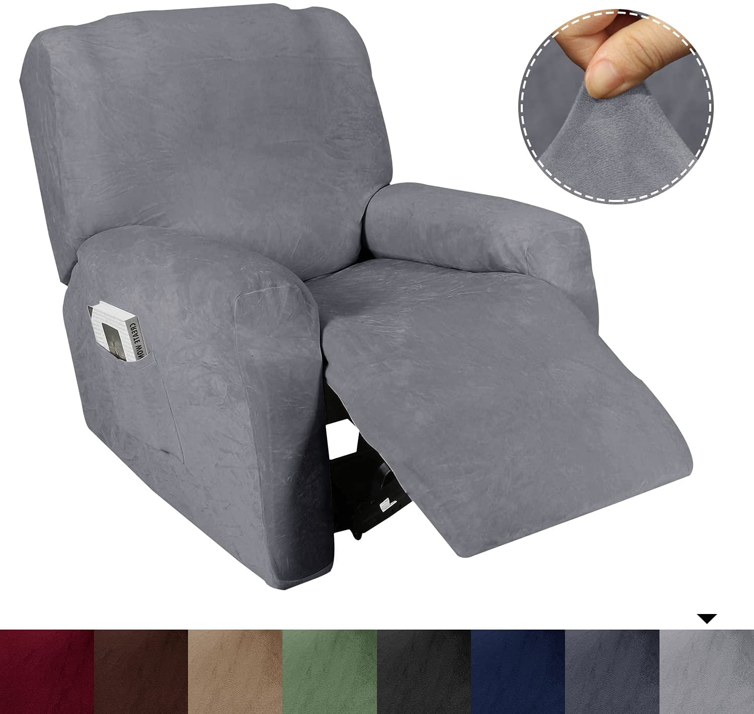 Golden linens One Piece Recliner Chair- Stretch 4 Way Furniture ...