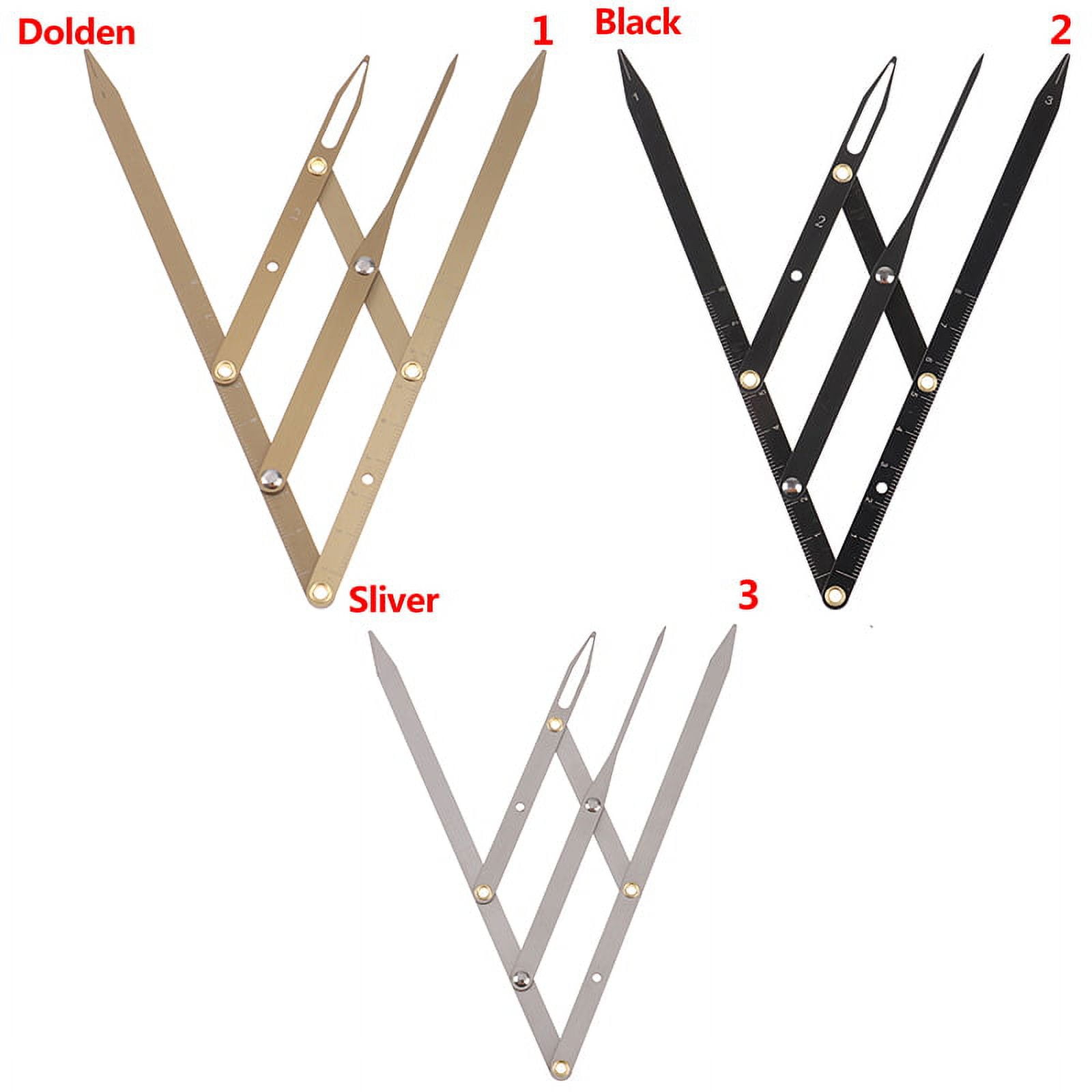 Golden ratio sliding ruler Measuring stainless steel eyebrow ruler ...