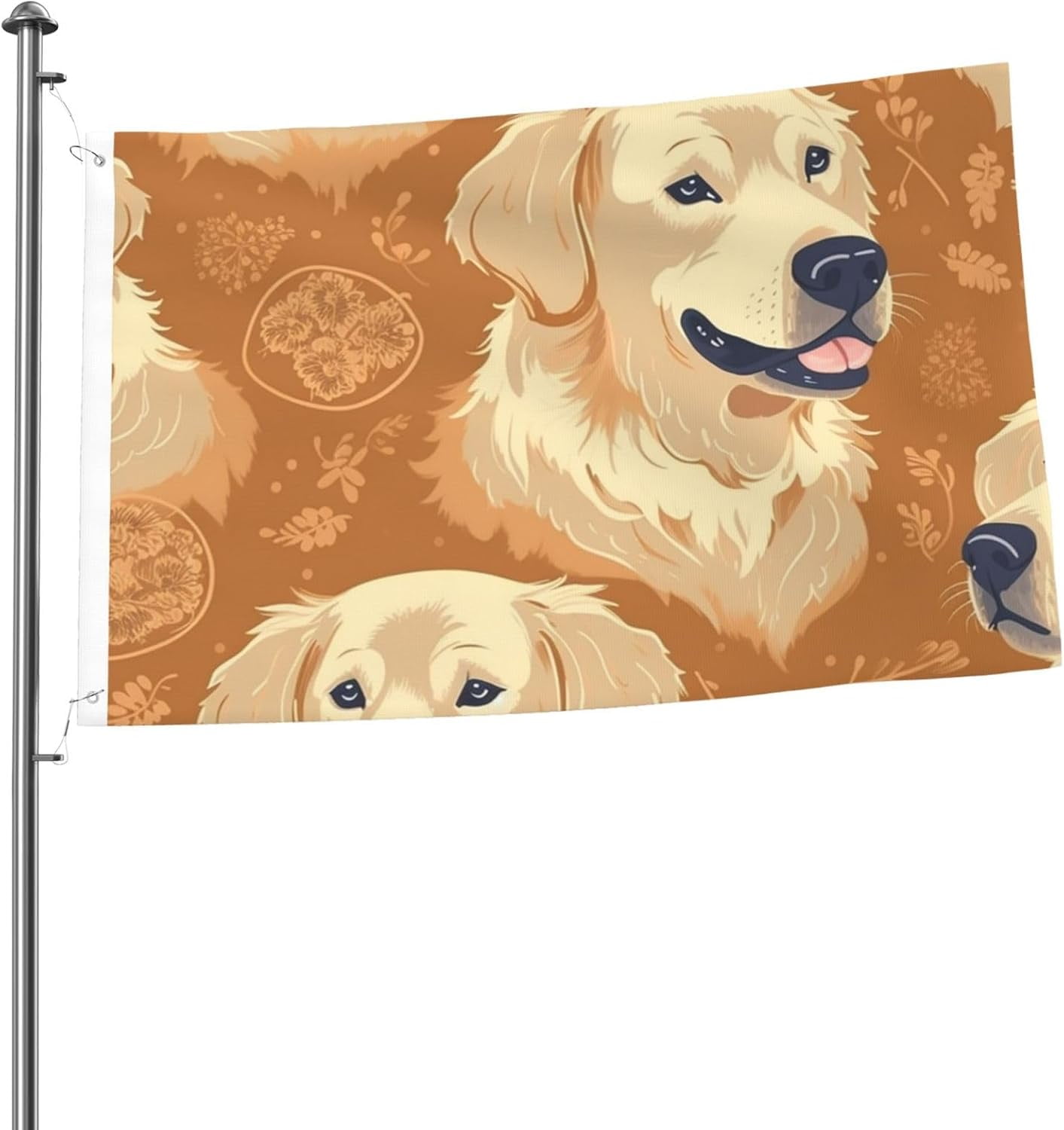 Golden retriever Garden Flags Holiday Banner with Brass Grommets Large ...