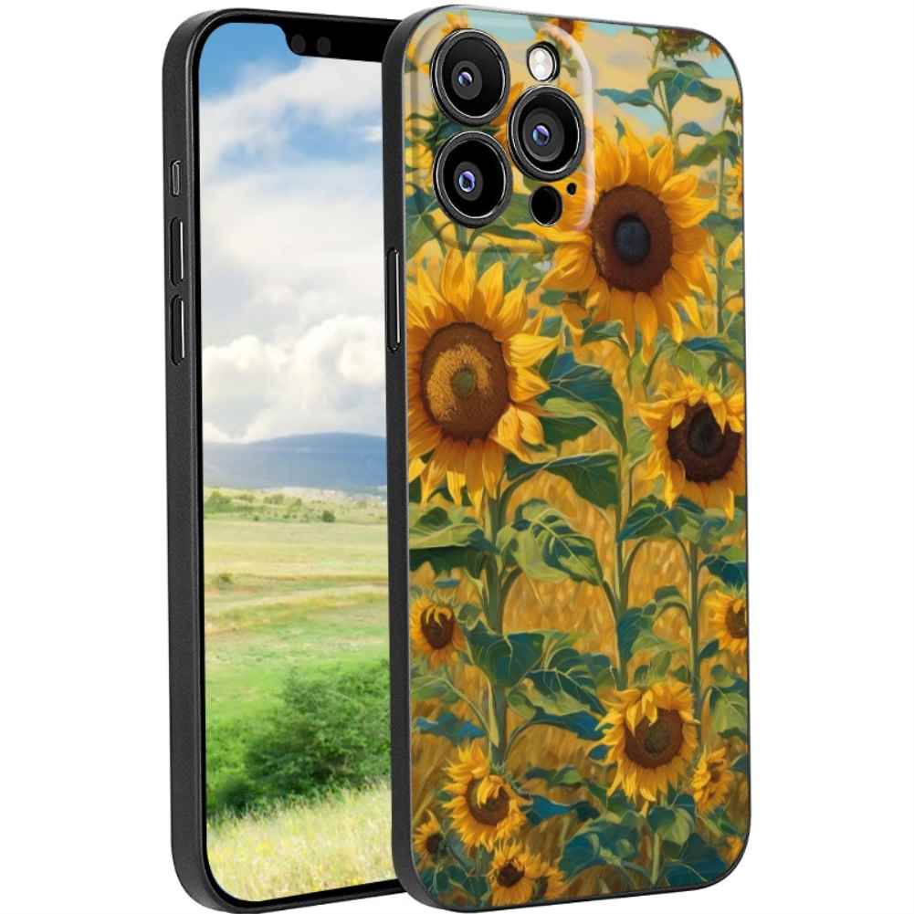 Golden-sunflower-fields-3 phone case for iPhone 13 Pro for Women Men ...