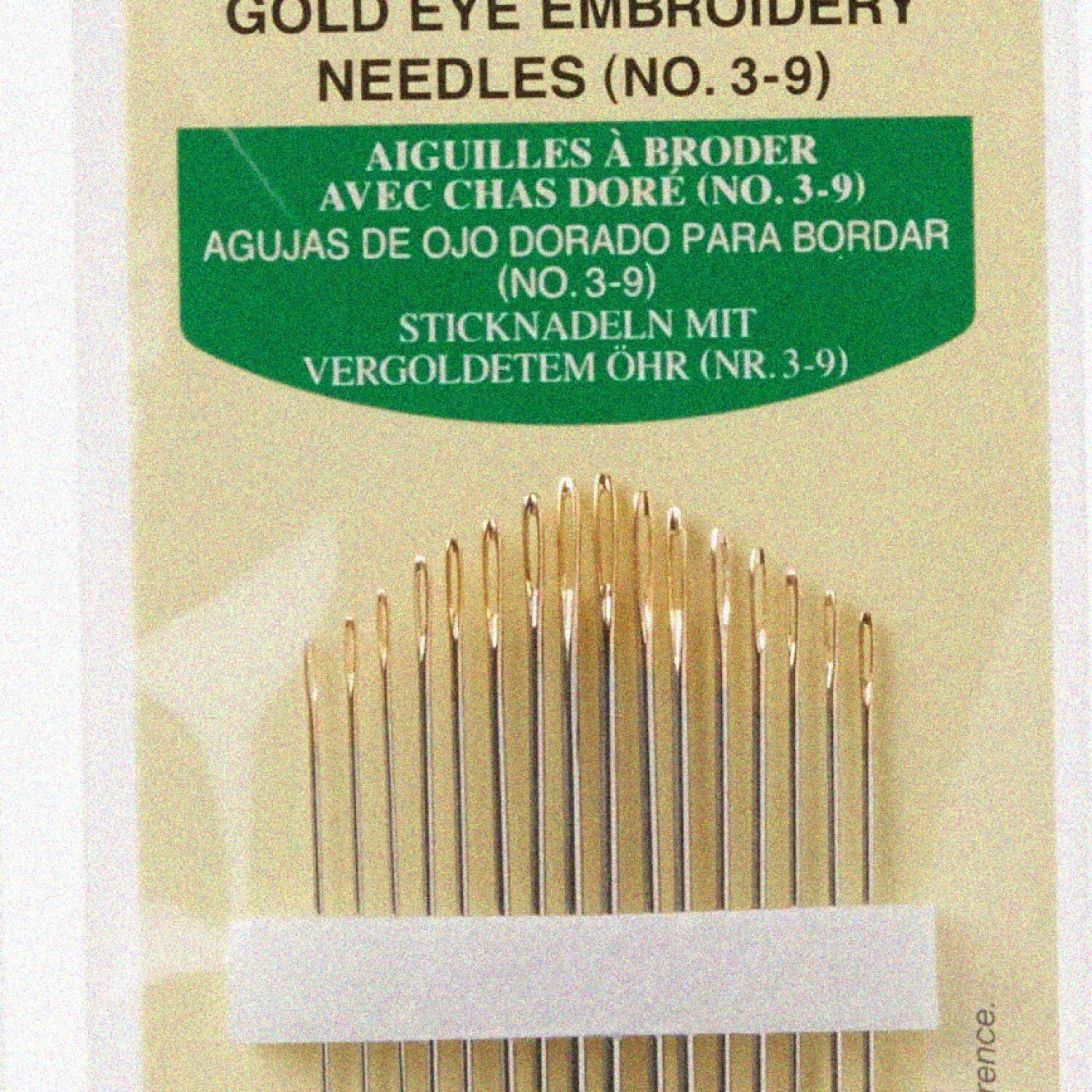 GoldenStitch Needle Set: 16 Precision Embroidery Needles (Sizes 3-9 ...