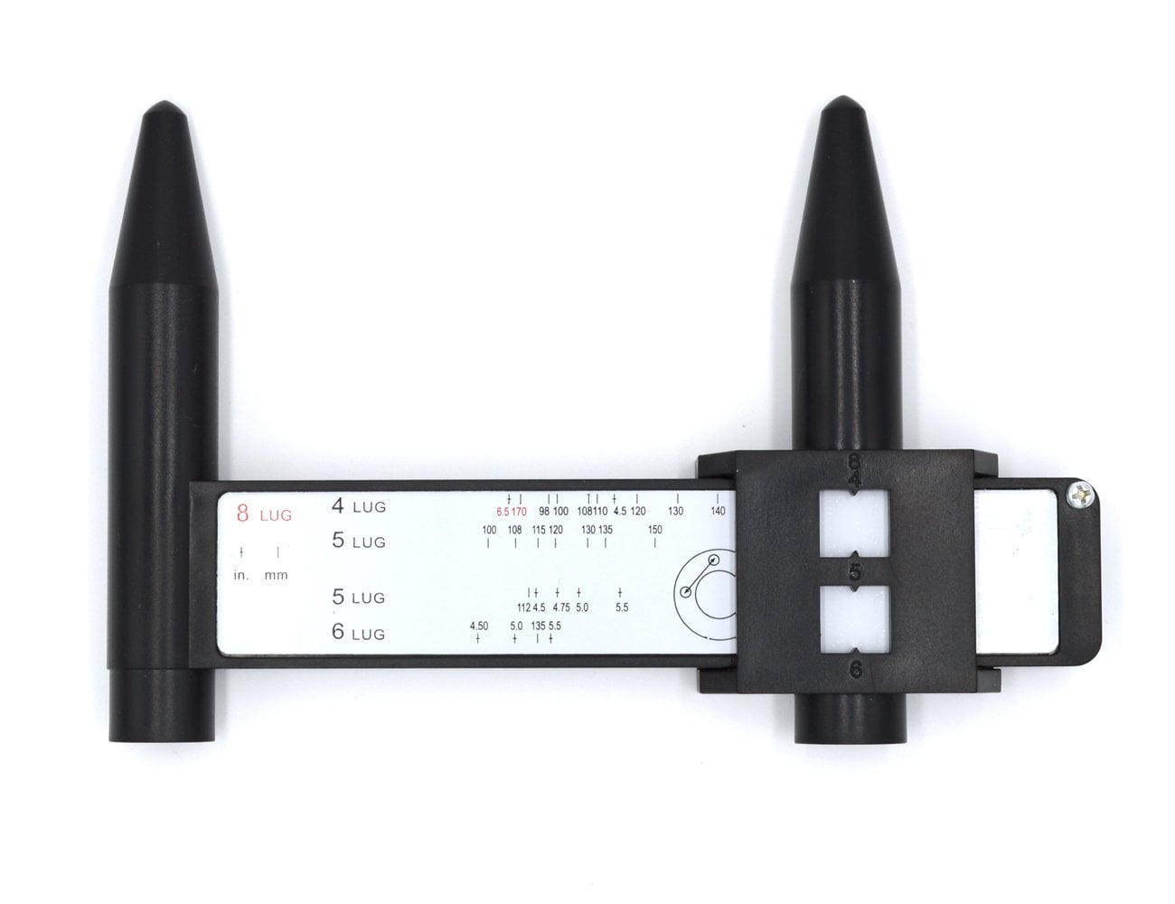 GoldenSunny Wheel/Stud Bolt Pattern Measuring Tool/PCD Ruler - 4 5 6 8 ...