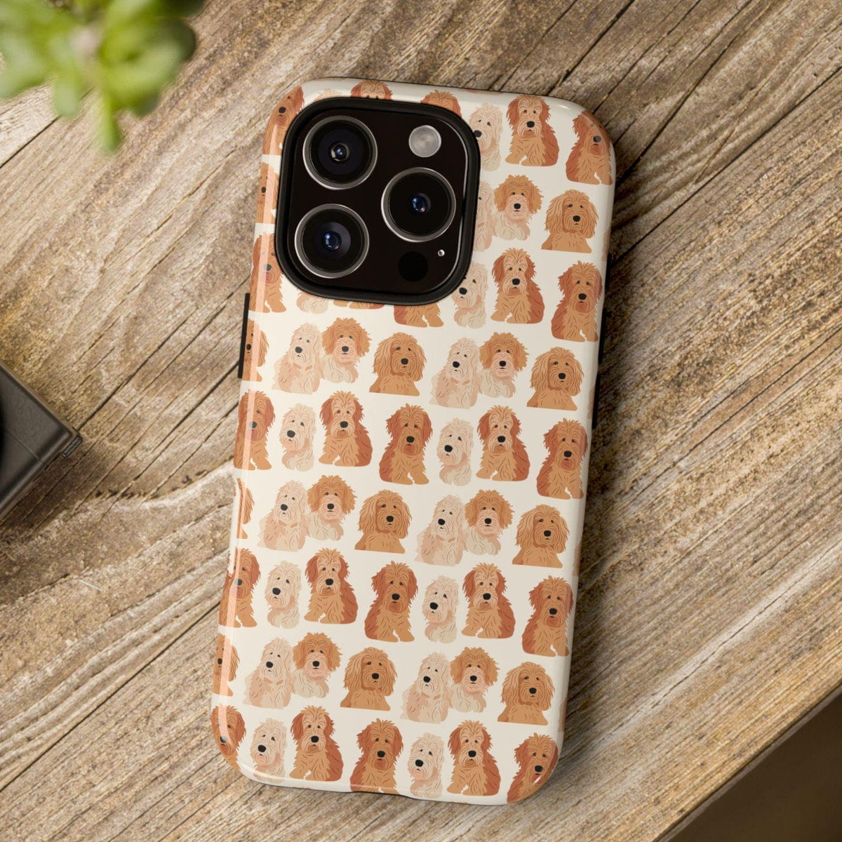 Goldendoodle Doodle Dog Pattern Art Phone Case with iPhone 17 to 11 Pro ...