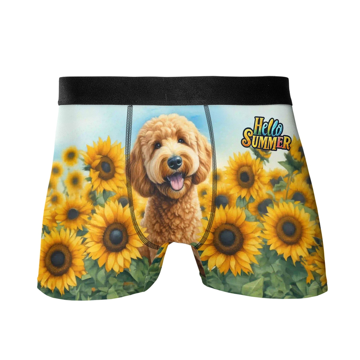 Goldendoodle Hello Summer Sunshine Sunflowers Spring Retro Vintage All ...