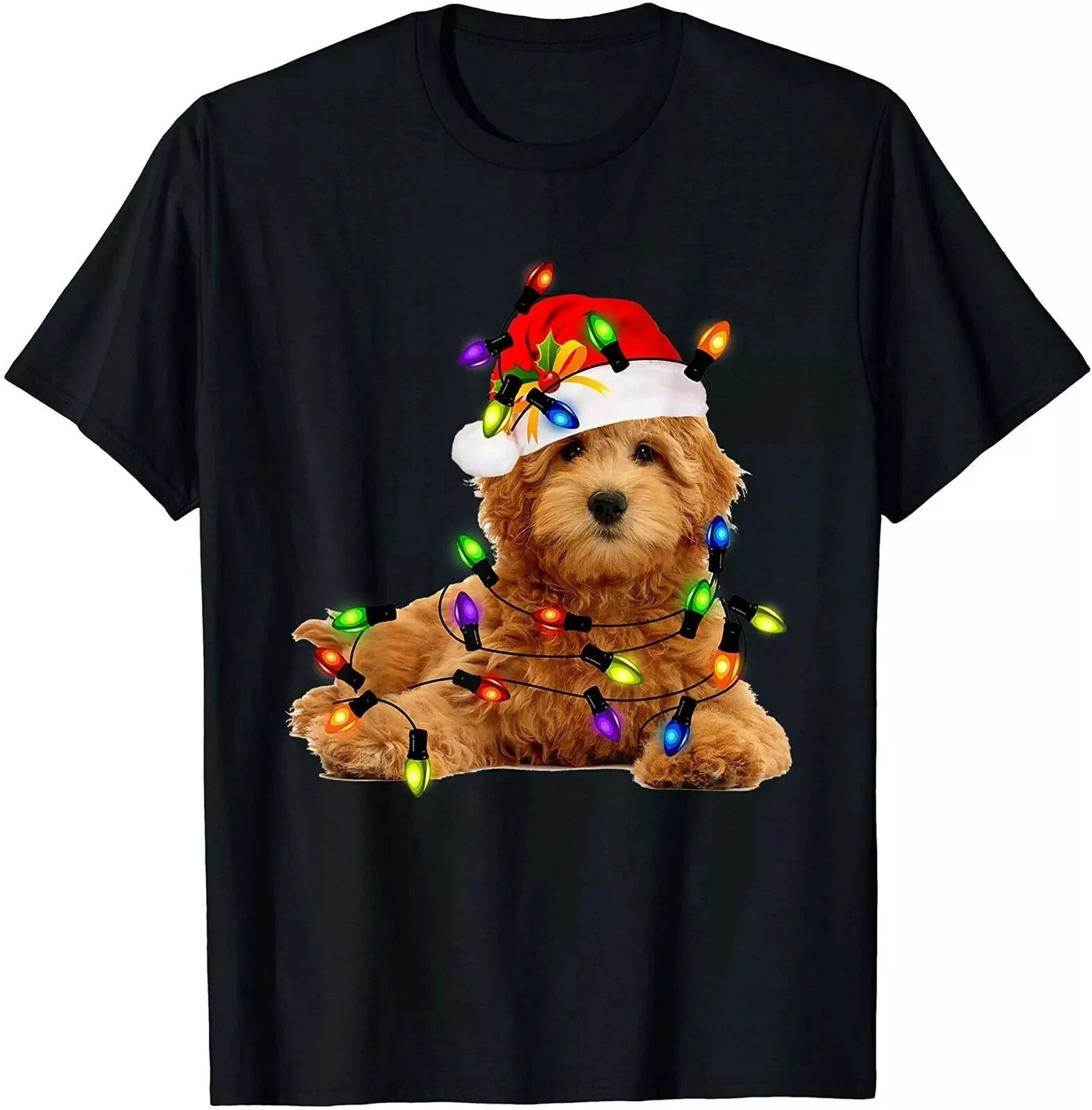 Goldendoodle Holiday Tree Festive Cute Pup Winter Dog Lover Art Unisex ...