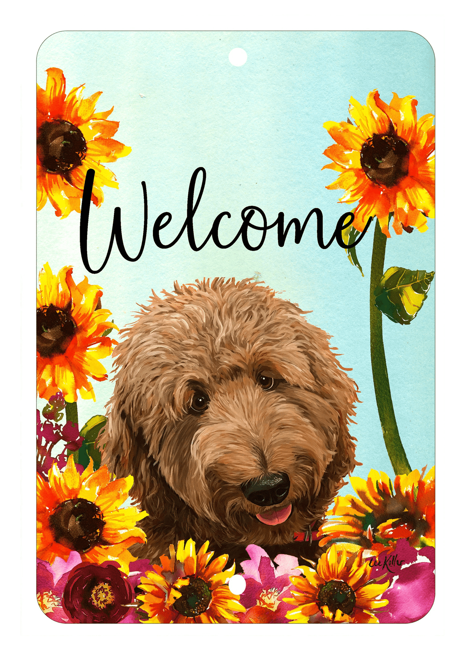 Goldendoodle Indoor/Outdoor Aluminium Sign 1 8 X 12In - Walmart.com