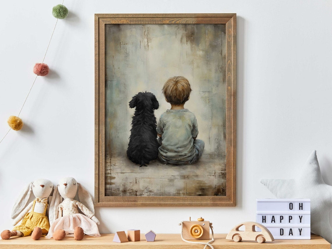 Goldendoodle Nursery Art, Black Goldendoodle Wall Art, Goldendoodle ...