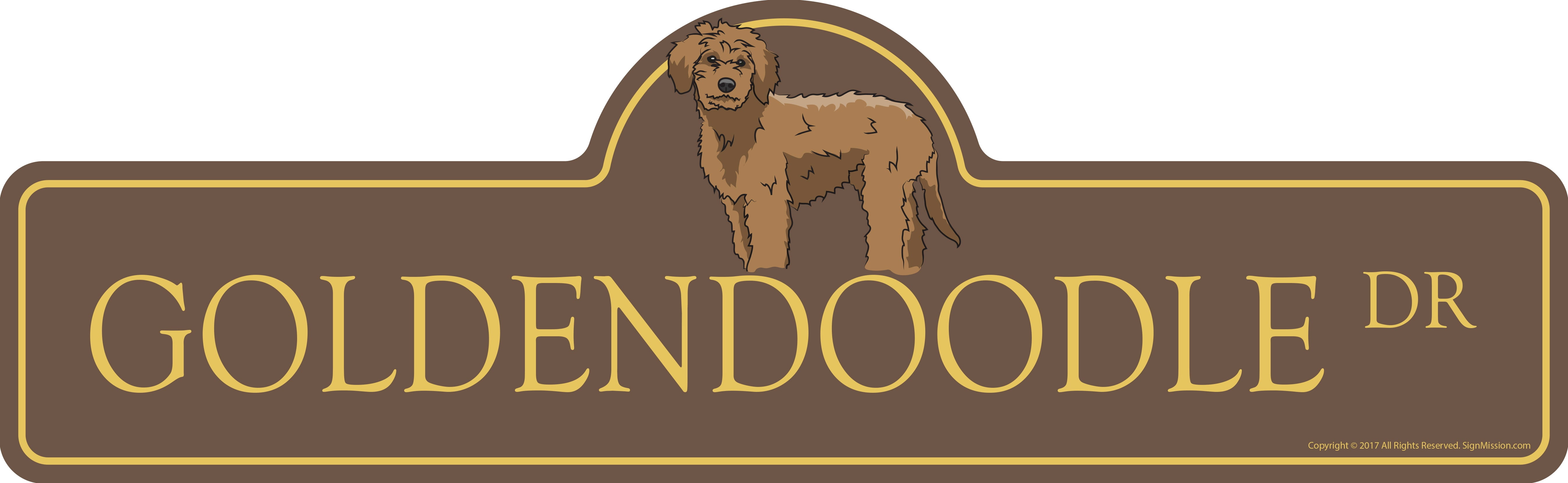 Goldendoodle Street Sign | Indoor/Outdoor | Dog Lover Funny Home Décor ...