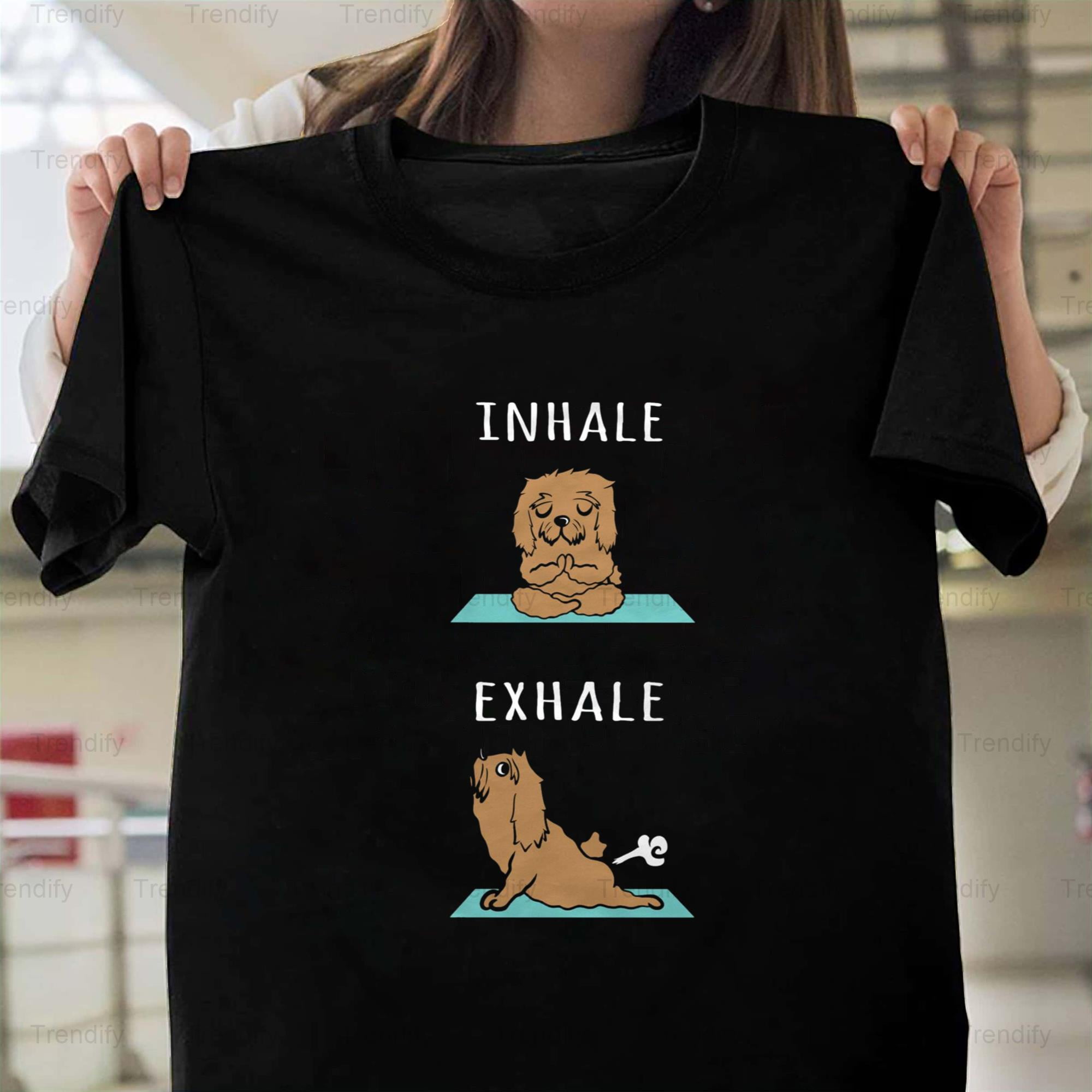 Goldendoodle Yoga Inhale Exhale Funny Dog Meditation H13030 T-Shirt ...