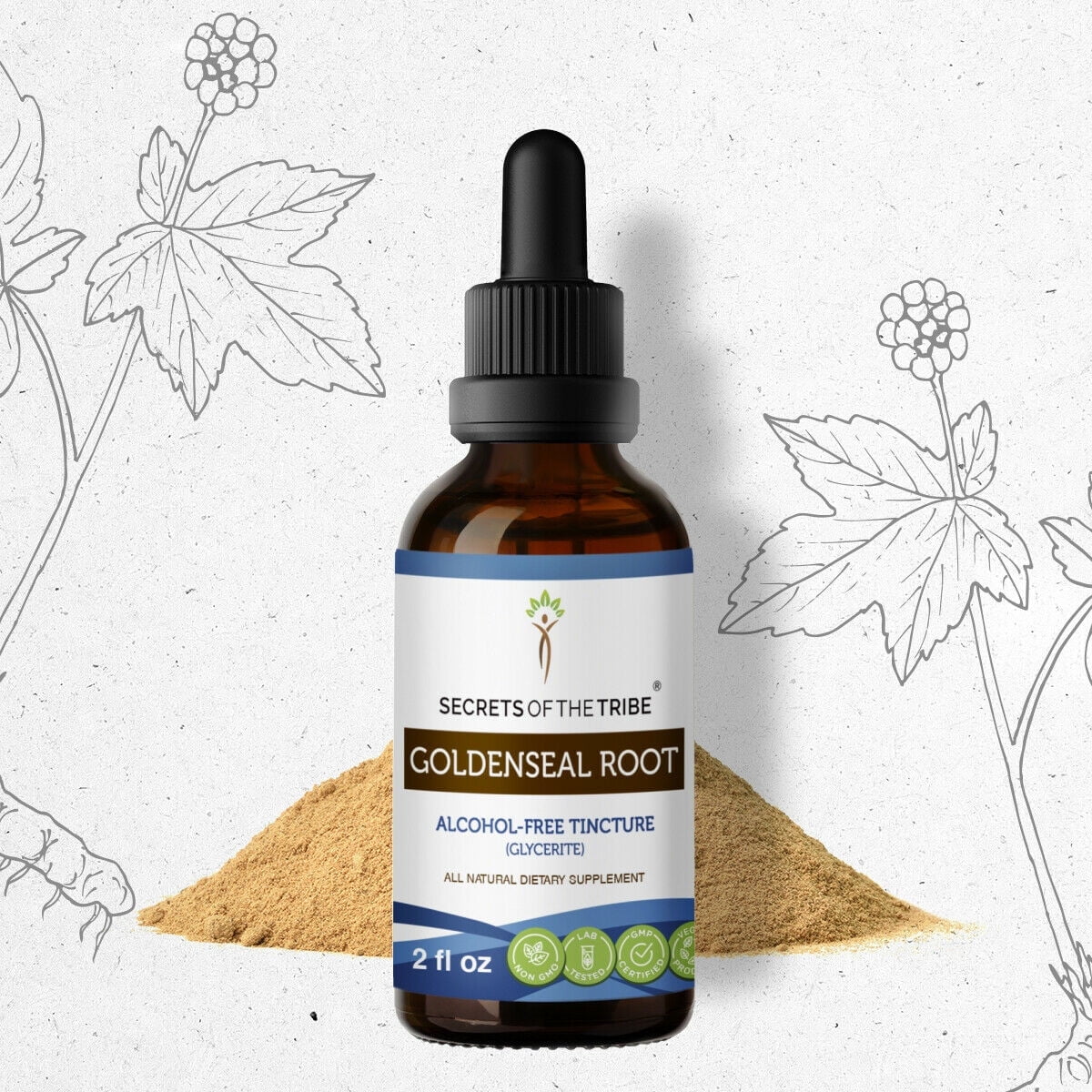 Goldenseal Root Tincture Alcohol-FREE Supplement, Organic Hydrastis ...