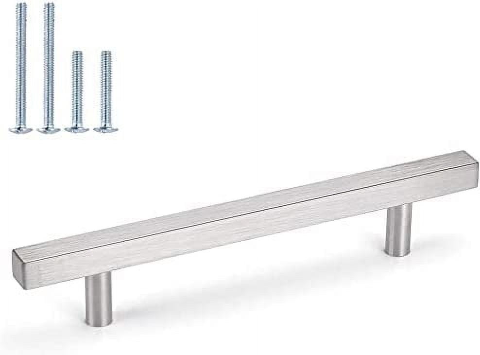 Goldenwarm 10 Pack Brushed Nickel Cabinet Pulls Stainless Steel Cabinet ...