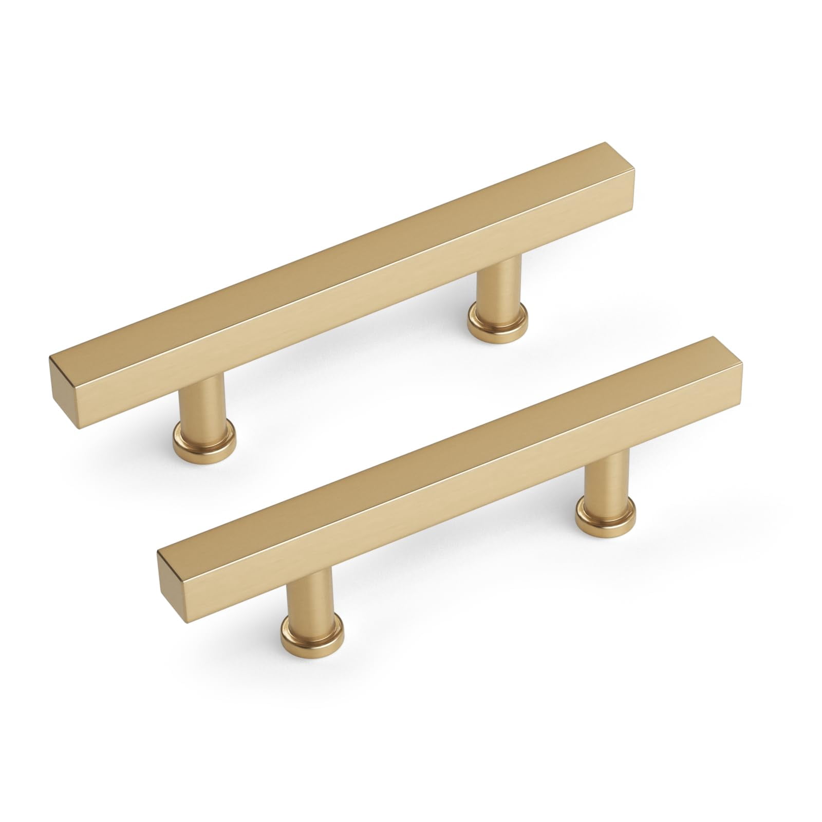 Goldenwarm 10 Pack Gold Cabinet Handles - 3 Inch Brushed Gold Solid ...
