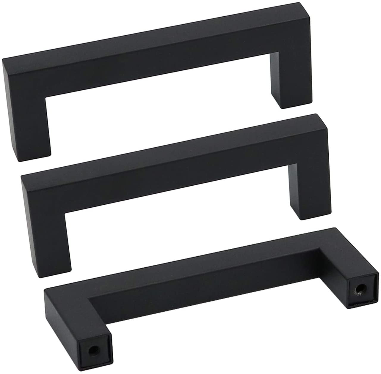 Goldenwarm Black Cabinet Handles Matte Black Drawer Pulls Black Kitchen ...