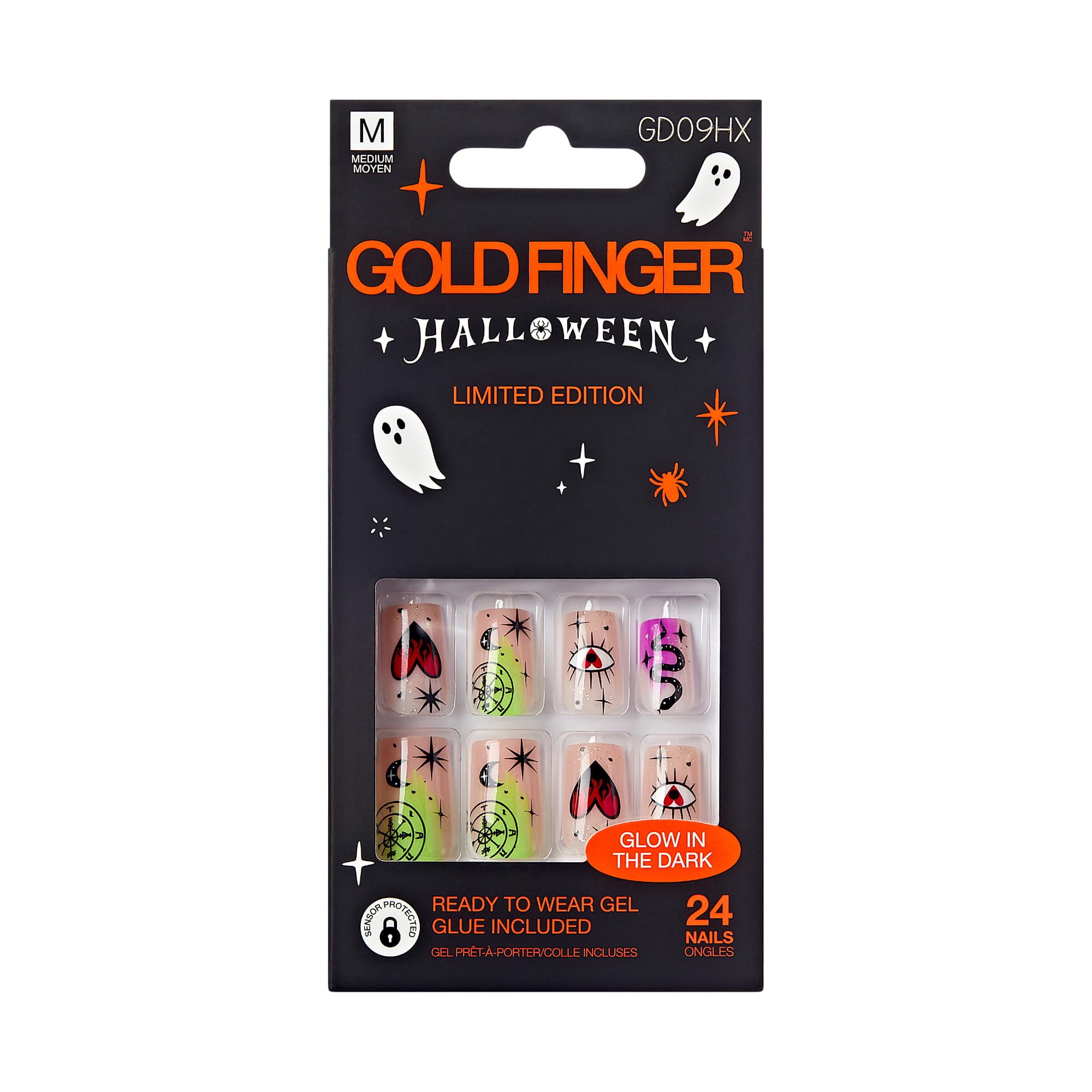 Goldfinger Limited Edition Halloween Instant Gel Nail 24 Set - Witches ...