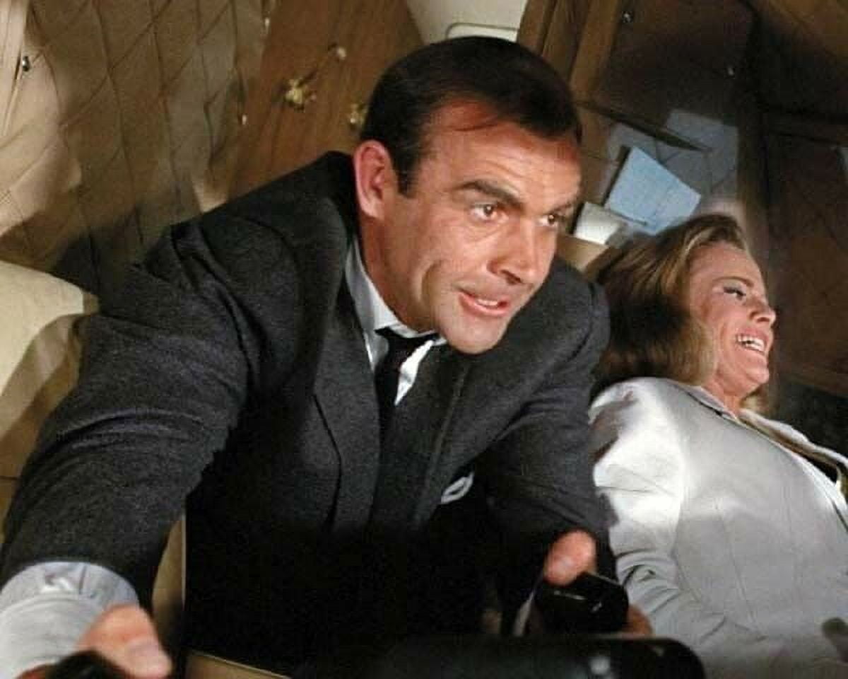 Goldfinger tense scene Sean Connery takes hold plane Honor Blackman ...
