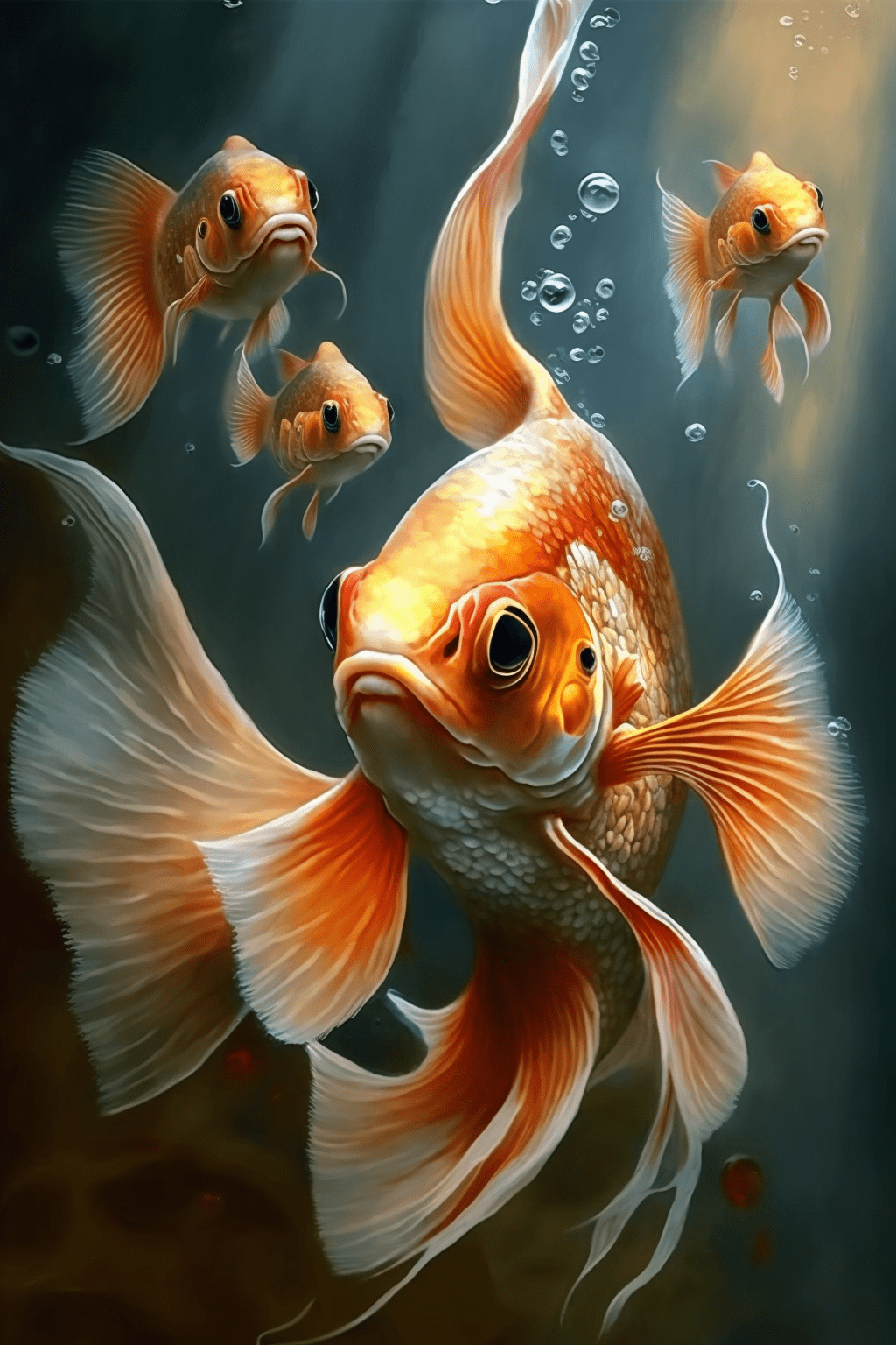 Goldfish, 5D Diamond Painting Kits - Exquisite Full Circle Gemstone ...