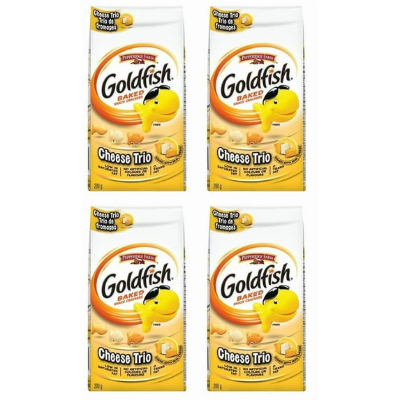 Goldfish Baked Cheese Trio Crackers, 200g (4 Pack) - Walmart.com