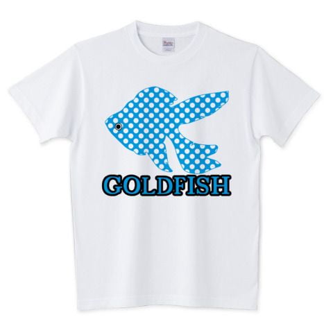 Goldfish Blue Polka Dot Fish Shirt Retro Aquatic Graphic Art Ocean ...