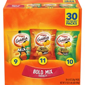 Goldfish Crackers Sweet and Savory Variety Pack, 45 Single-Serve Snack ...