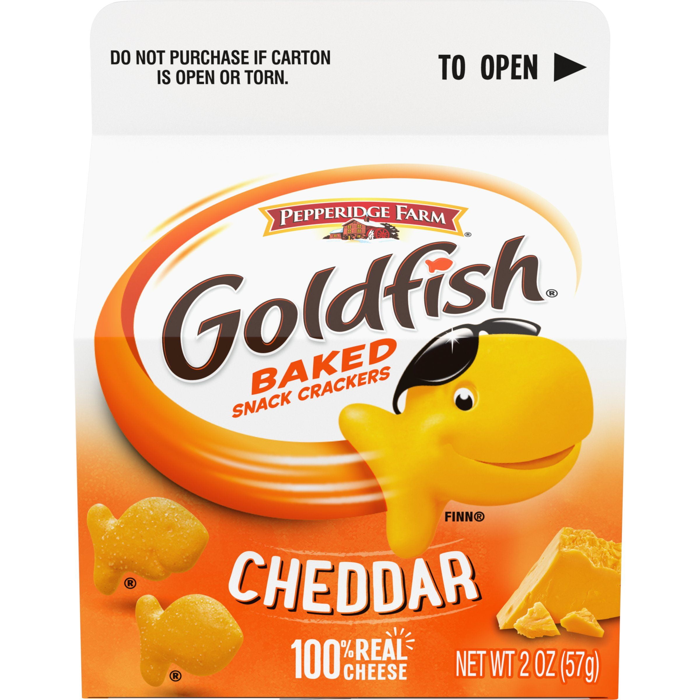 Goldfish Cheddar Cheese Crackers - 2 oz (Pack of 1) - Walmart.com