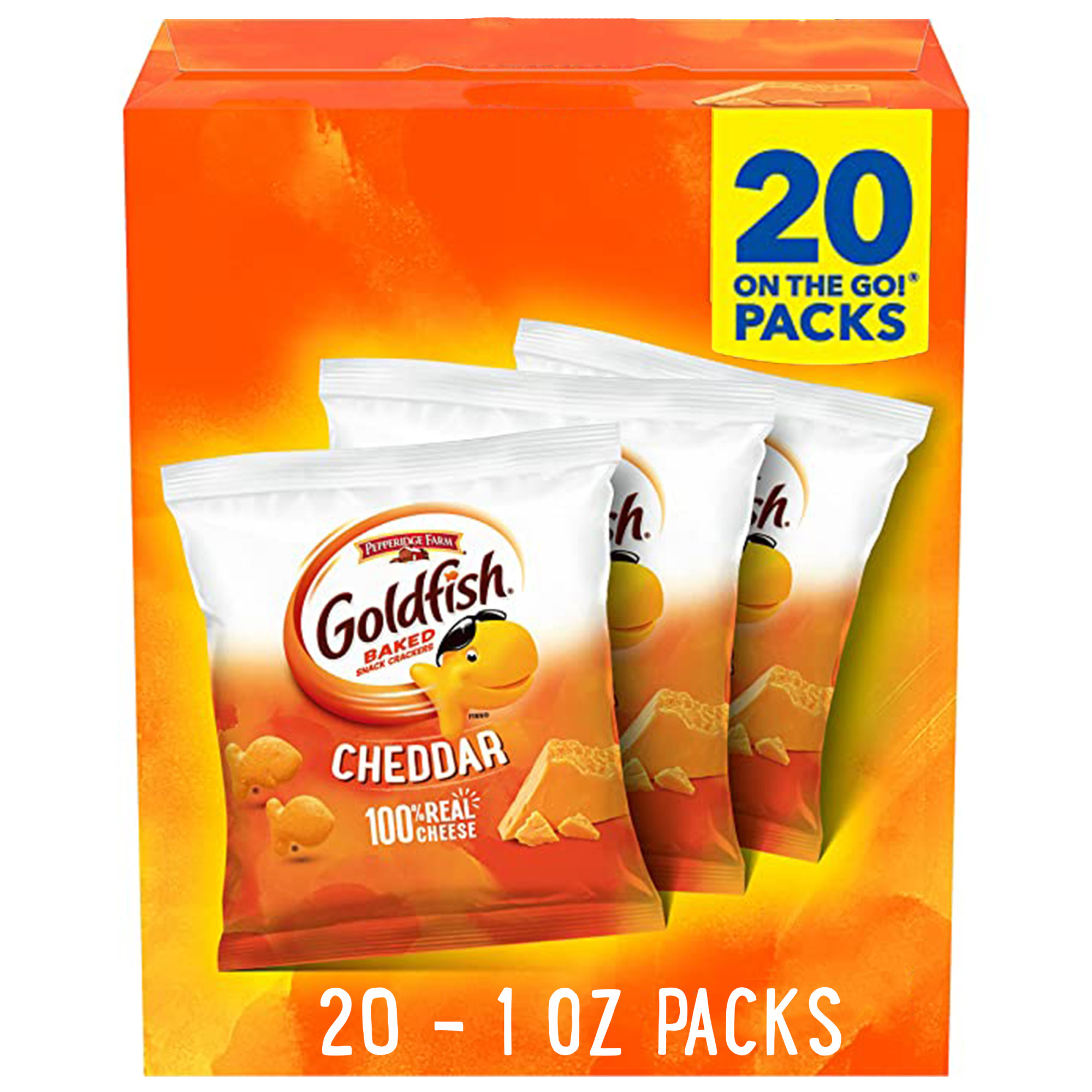 Goldfish Colors Crackers, Snack Pack, 0.9 oz, 12 CT Multi-Pack Tray ...