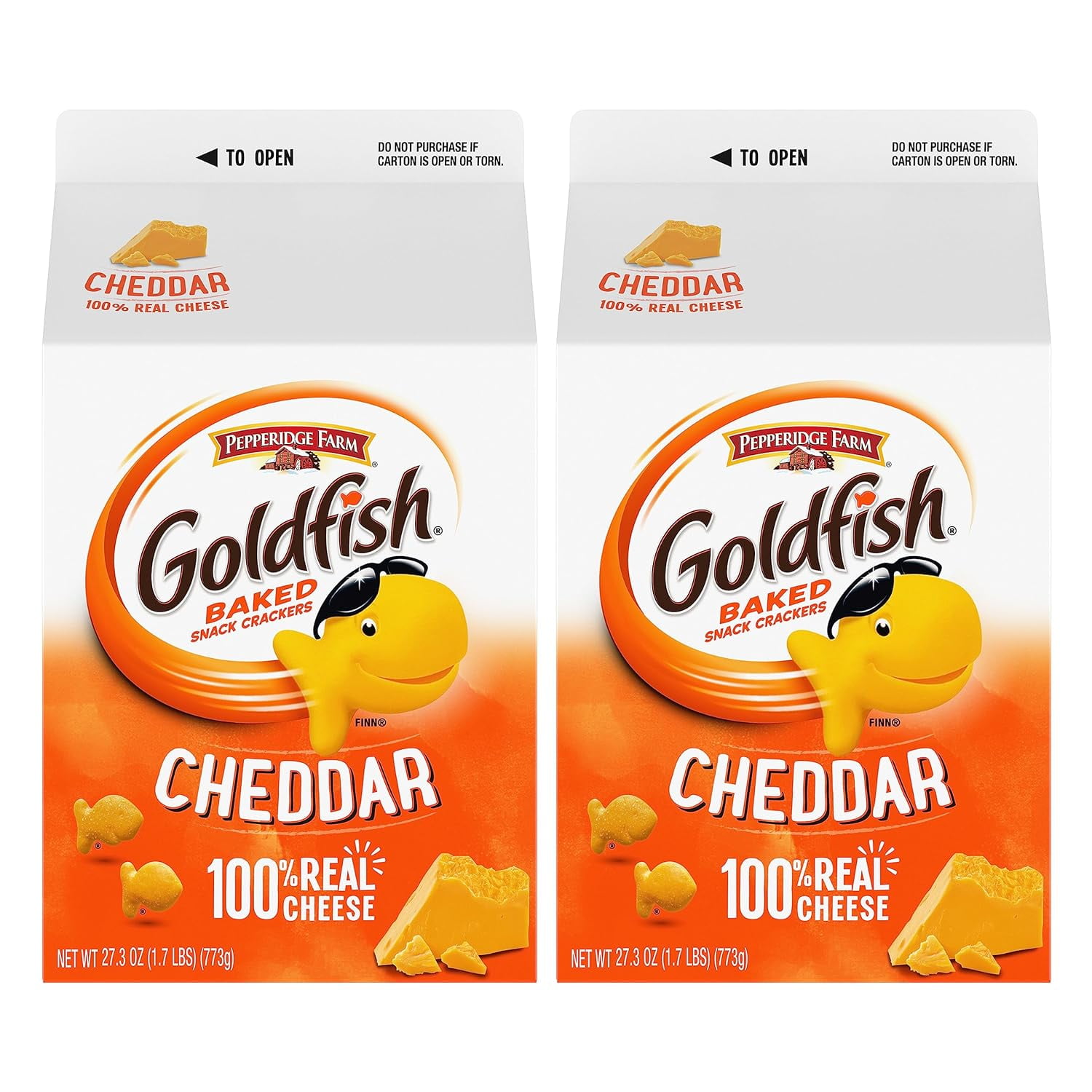 Goldfish Cheddar Crackers, 27.3 oz carton, 2 CT box - Walmart.com