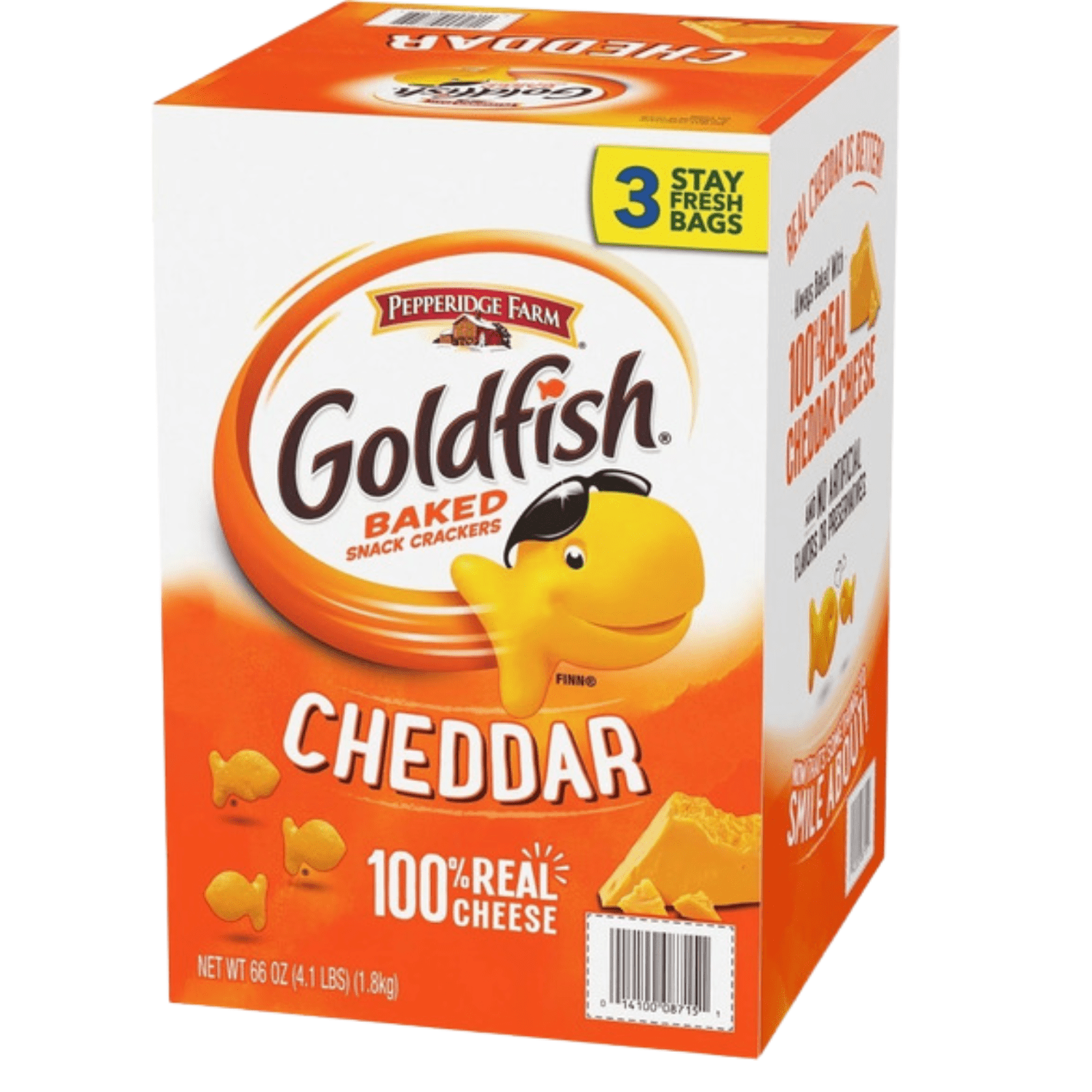 Goldfish Cheddar Crackers, 66oz. Box, Baked with Real Cheddar Cheese No ...