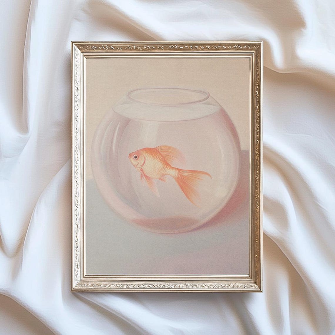 Goldfish Coastal Wall Art, Fish Decor Print, Sea Life, Maritime Living ...