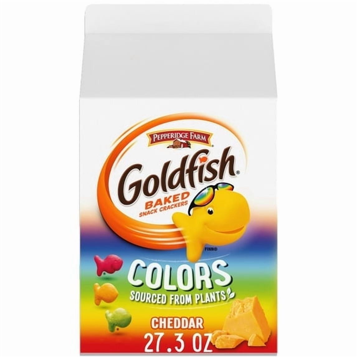 Goldfish Colors Cheddar Cheese Crackers, 27.3 oz Carton - 3 pack ...