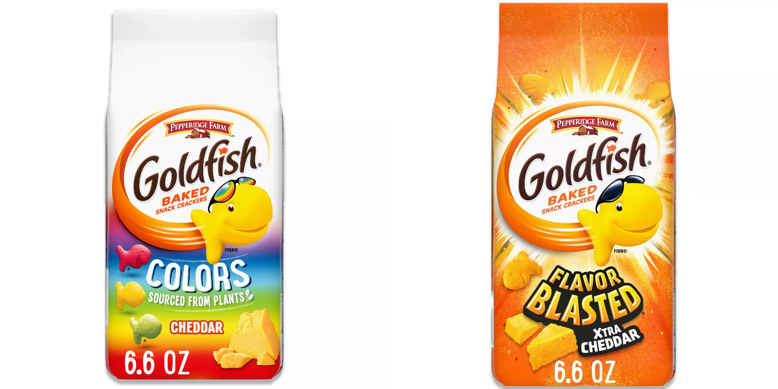 Goldfish Colors Cheddar Cheese Crackers, 6.6 oz - Pepperidge Farm ...