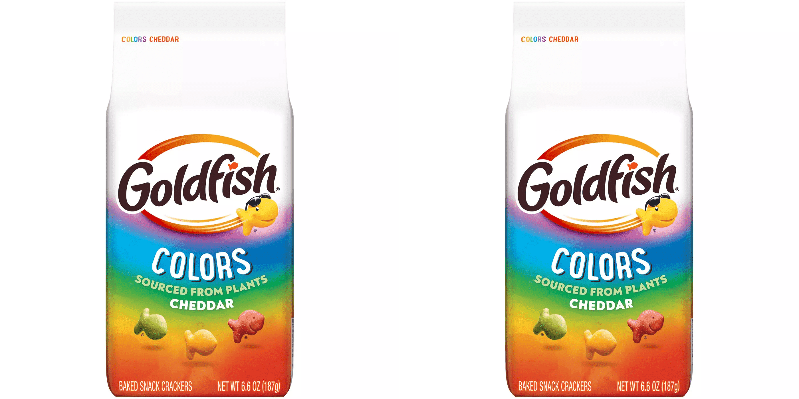 Goldfish Colors Cheddar Cheese Crackers 6.6oz Pack of 2 - Multi-Color ...