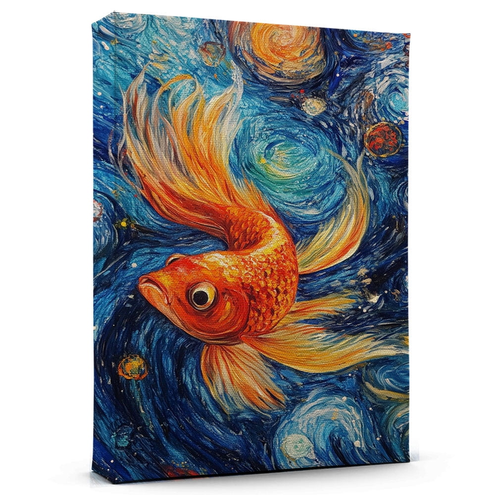 Goldfish Comet Canvas Wall Art Animal Decor, Goldfish Comet Canvas ...